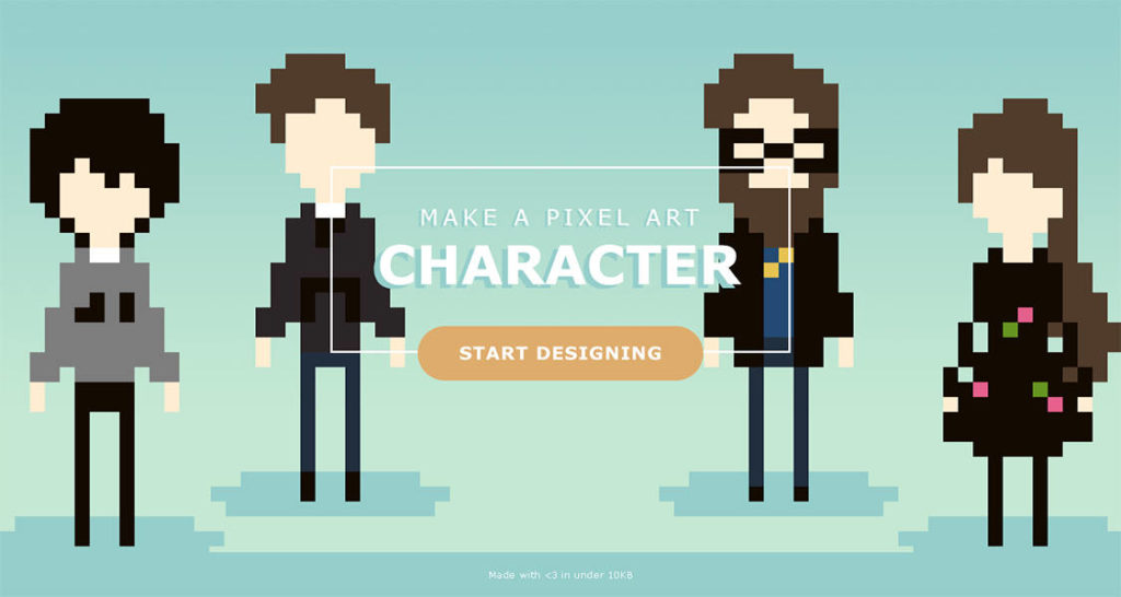 Designing a Pixel Art Character in 10kB - Matter